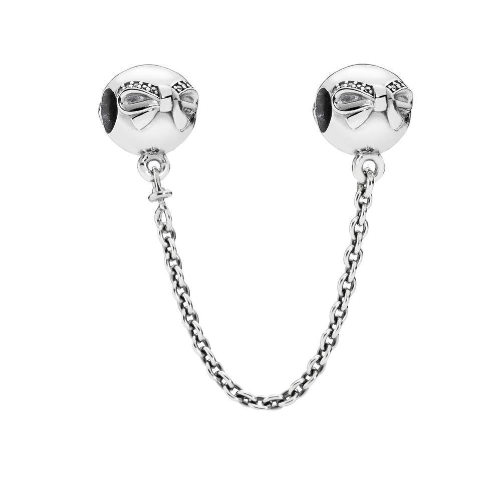 Pandora Dainty Bow Safety Chain – Silverege